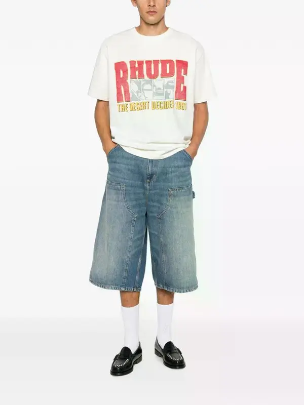 Rhude The Desert Decides Logo-print T-shirt - Neutrals