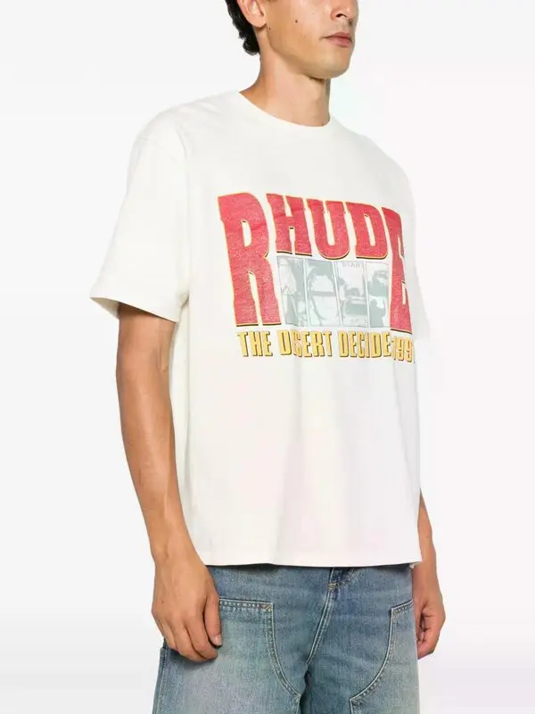 Rhude The Desert Decides Logo-print T-shirt - Neutrals