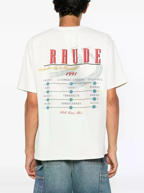 Rhude The Desert Decides Logo-print T-shirt - Neutrals
