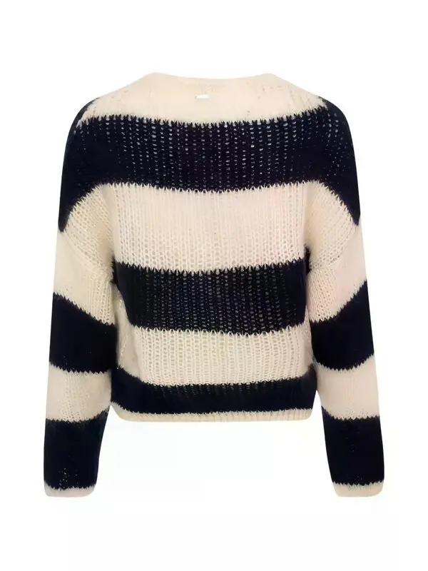 FRACOMINA Striped Open-knit Sweater