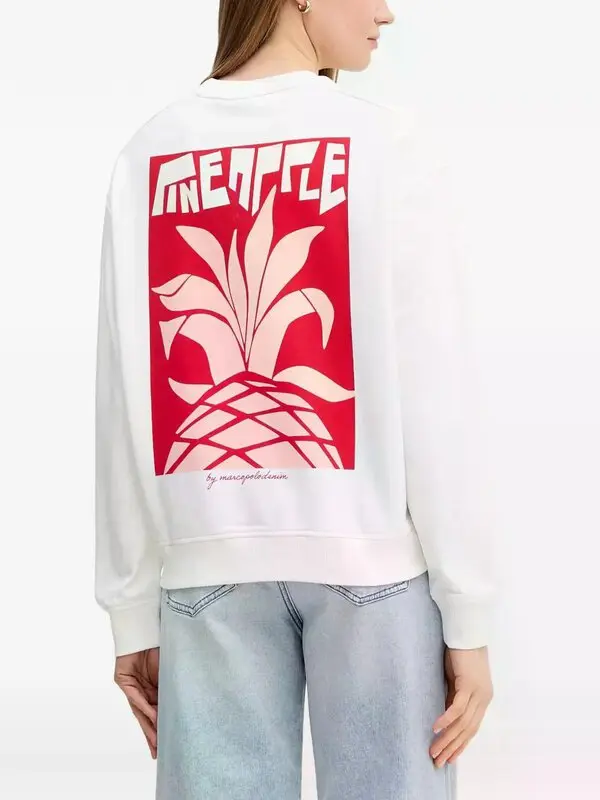 Marc O'polo Pineapple-print Logo-embroidered Sweatshirt