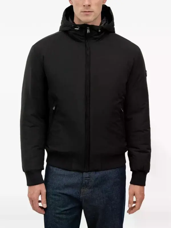 BOSS Hooded Bomber Jacket - Black