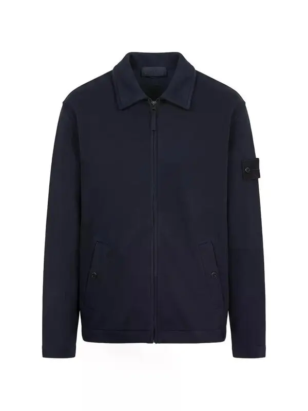 Stone Island Logo-patch Zip-up Sweater
