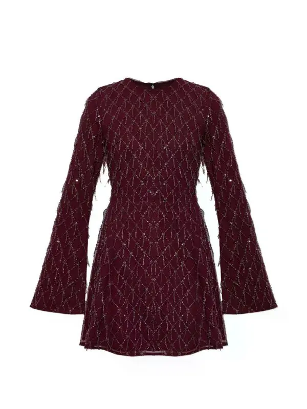 ROTATE BY BIRGER CHRISTENSEN Sequins Mini Flared Dress