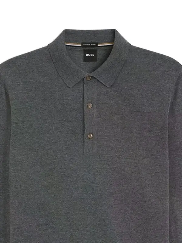 BOSS Merino Wool Polo Sweater