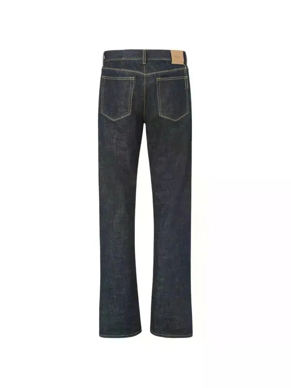 Fendi Logo-patch Contrast-stitch Jeans