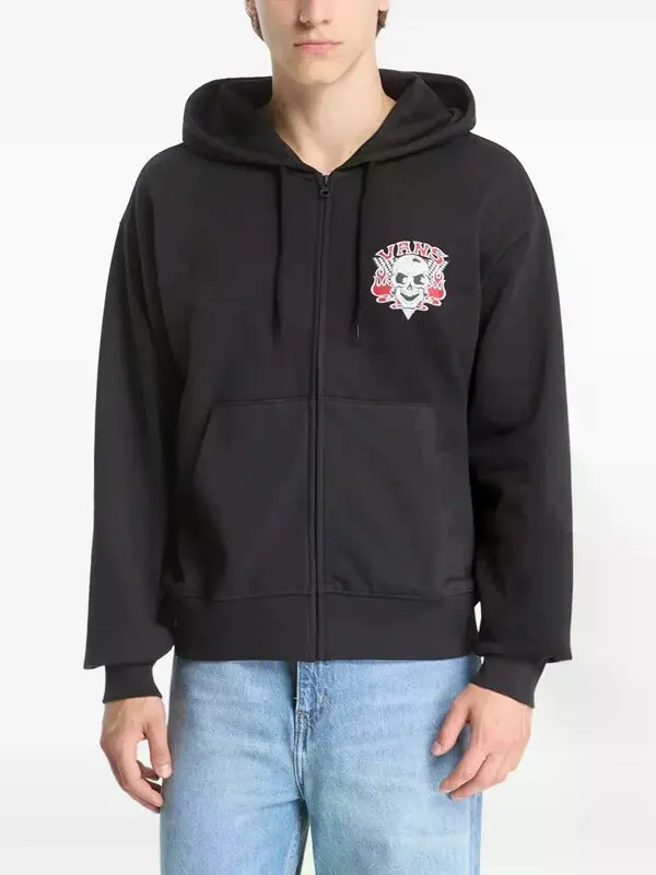 VANS Blaze Head Graphic-print Zip-up Hoodie - Black