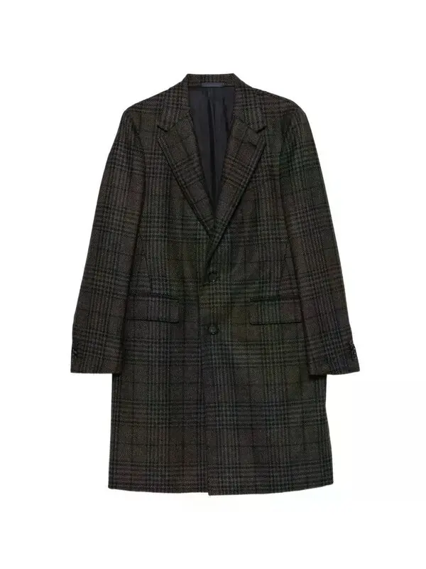 Caruso Checked Single-breasted Coat