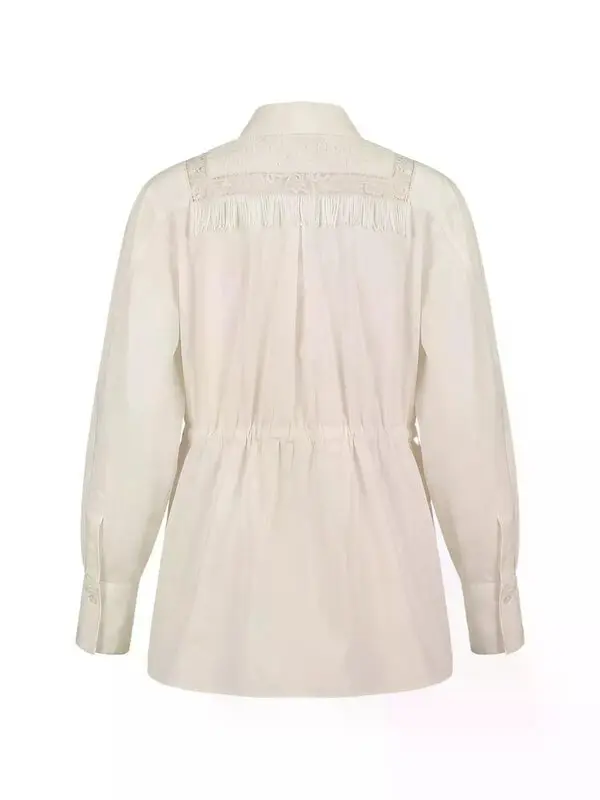 Valentino Garavani Lace-panelled Drawstring-waist Dress