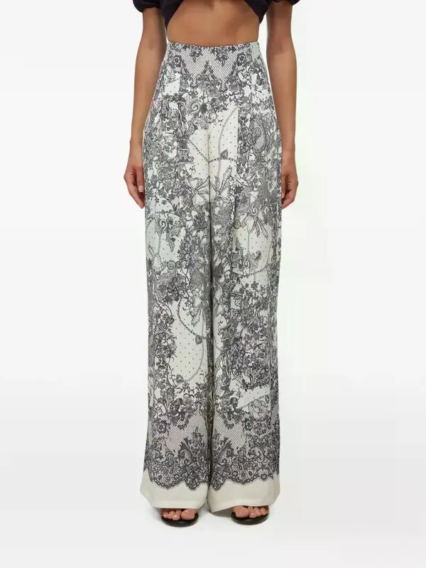 BLUGIRL Lace-print Palazzo Pants