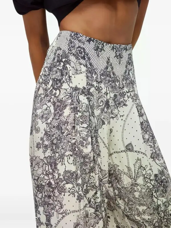 BLUGIRL Lace-print Palazzo Pants