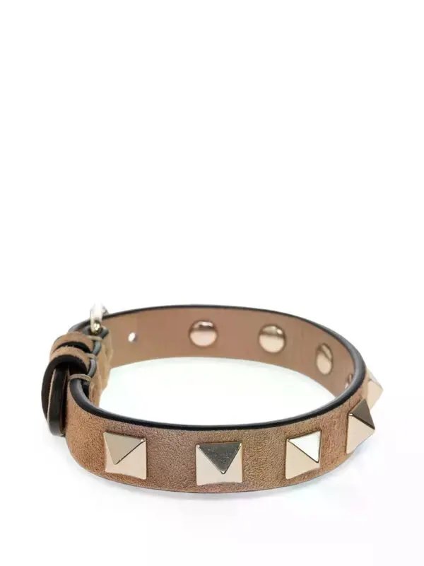 Valentino Garavani Rockstud Suede Bracelet - Neutrals