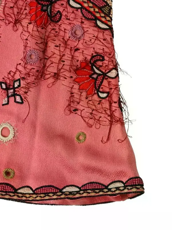Valentino Garavani Bead-embellished Embroidered Skirt