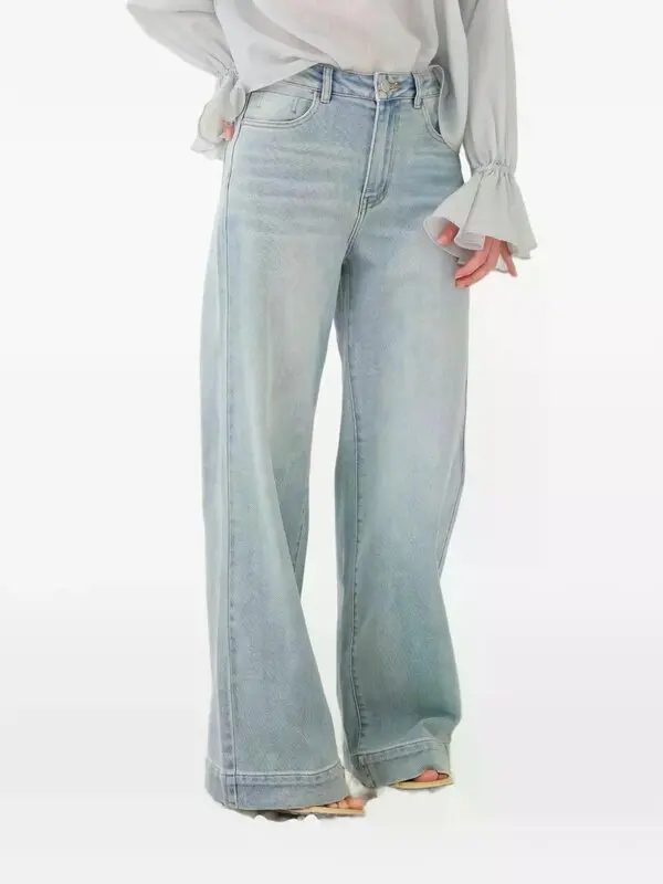 ELEH Belt-loop Wide-leg Jeans - Blue