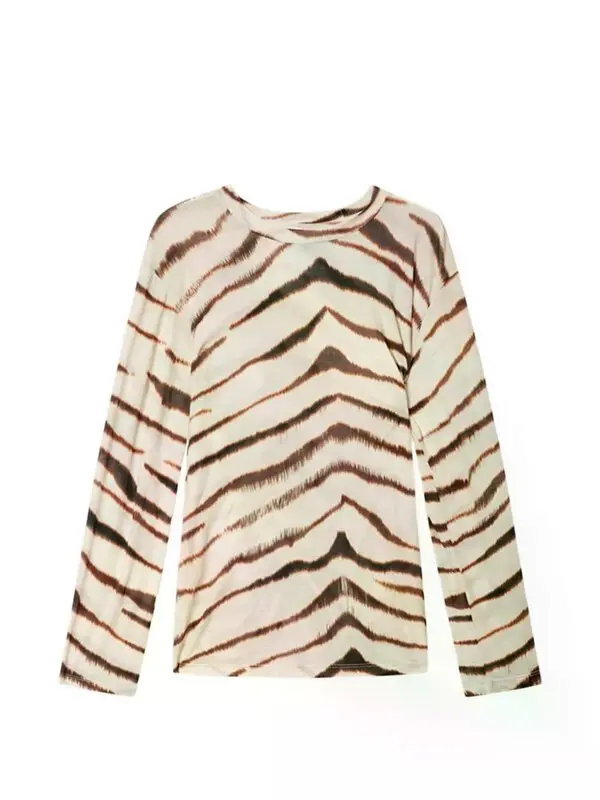 Isabel Marant Étoile Zakane Zebra-print Jersey T-shirt - Neutrals