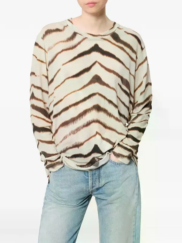 Isabel Marant Étoile Zakane Zebra-print Jersey T-shirt