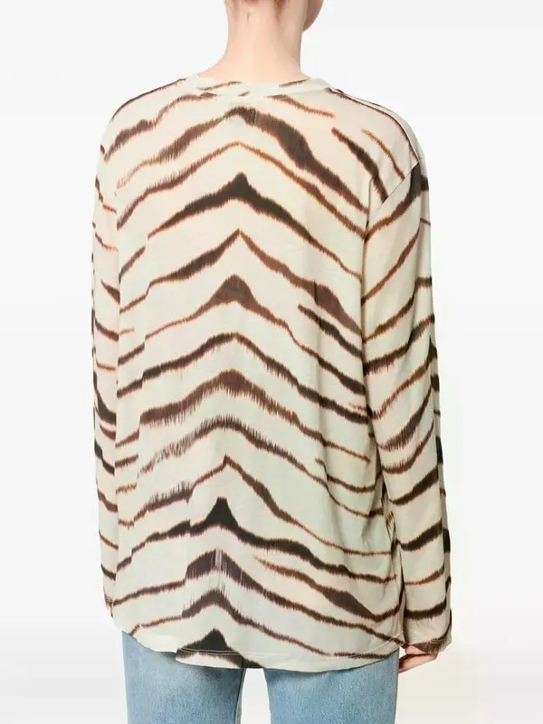 Isabel Marant Étoile Zakane Zebra-print Jersey T-shirt