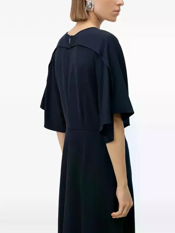 BOSS Long Office Dress In Stretch Crepe