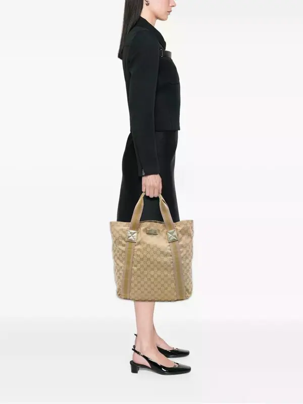 Gucci 2016-2026 Gg Canvas Web Tote Bag
