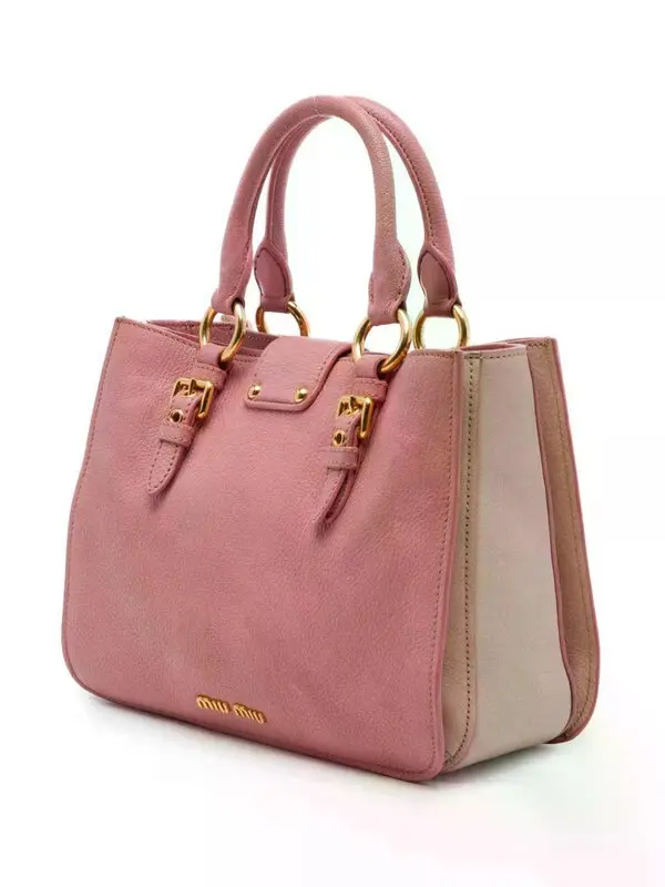 Miu Miu 2010-2026 Goatskin Madras Satchel