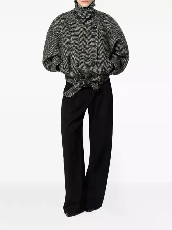 Isabel Marant Étoile Elvane Chevron Wool Jacket - Black
