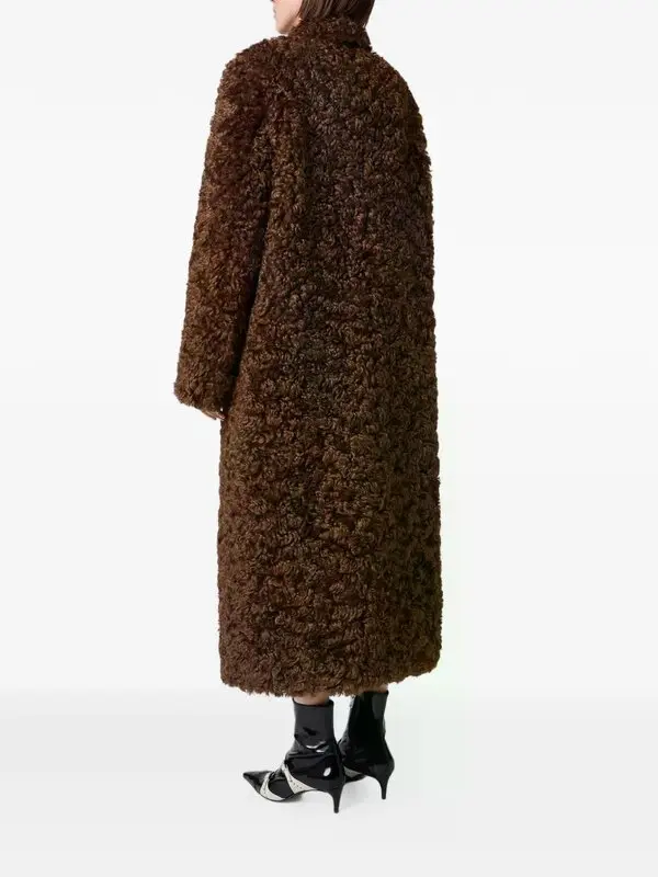 MSGM Faux-shearling Double-breasted Coat