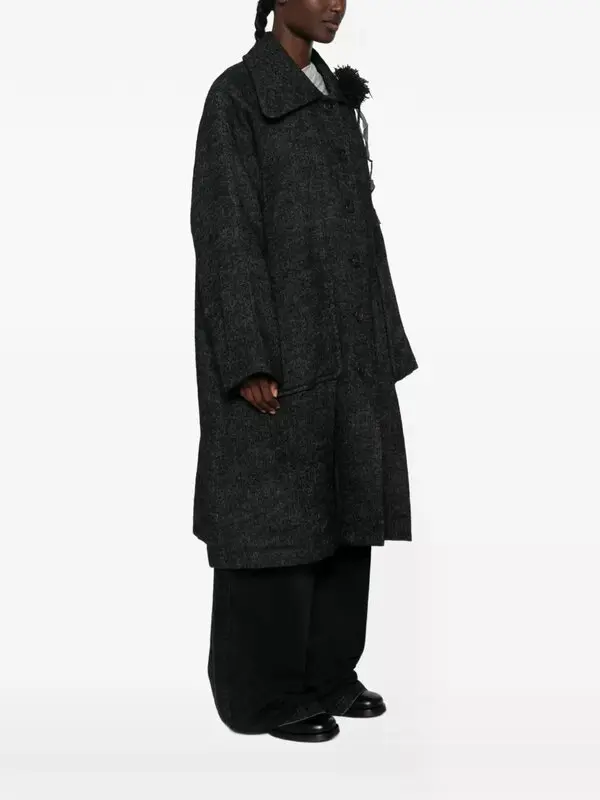Soh Floral-applique Single-breasted Coat