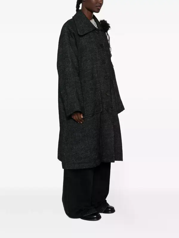 Soh Floral-applique Single-breasted Coat