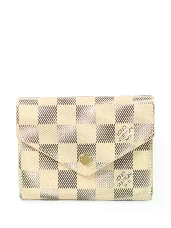 LOUIS VUITTON Victorine Damier Azur Patterned Wallet - Neutrals