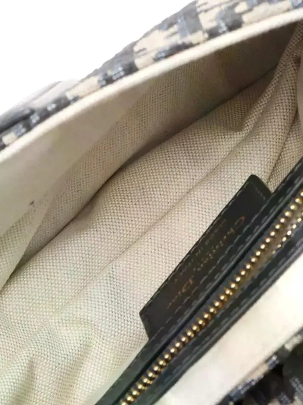 Dior 2000-2026 Mini Oblique Canvas Saddle Bag Satchel