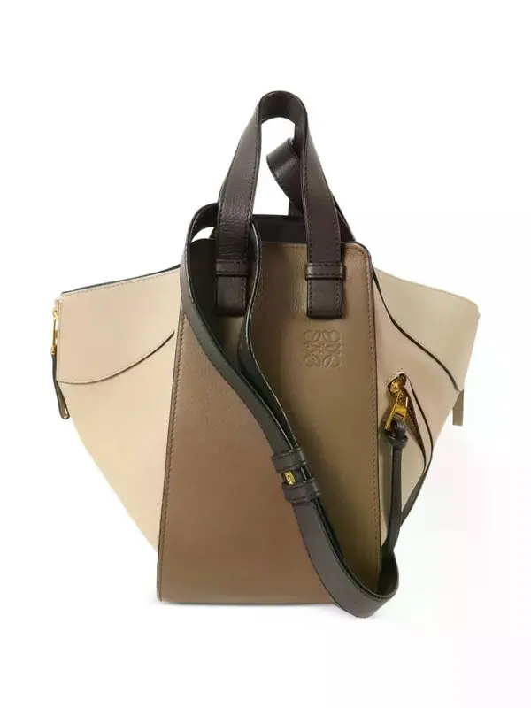 Loewe Hammock Leather Tote Bag - Neutrals