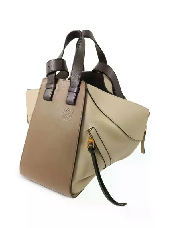 Loewe Hammock Leather Tote Bag - Neutrals