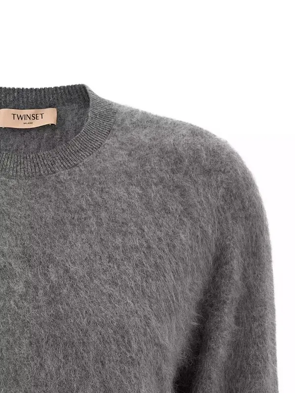 TWINSET Brushed Wool Crew-neck Jumper