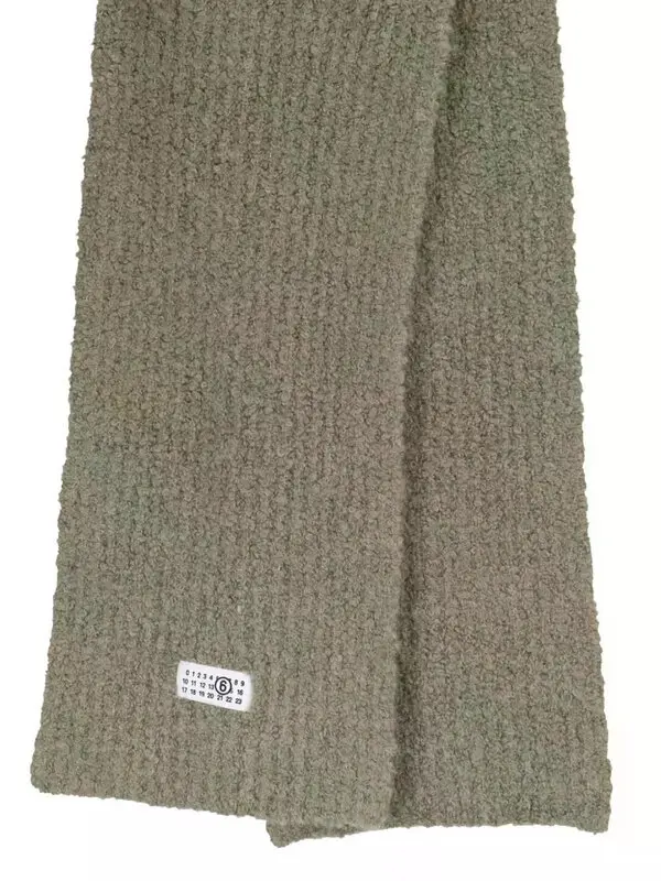 MAISON MARGIELA Hooded Ribbed-knit Scarf - Green