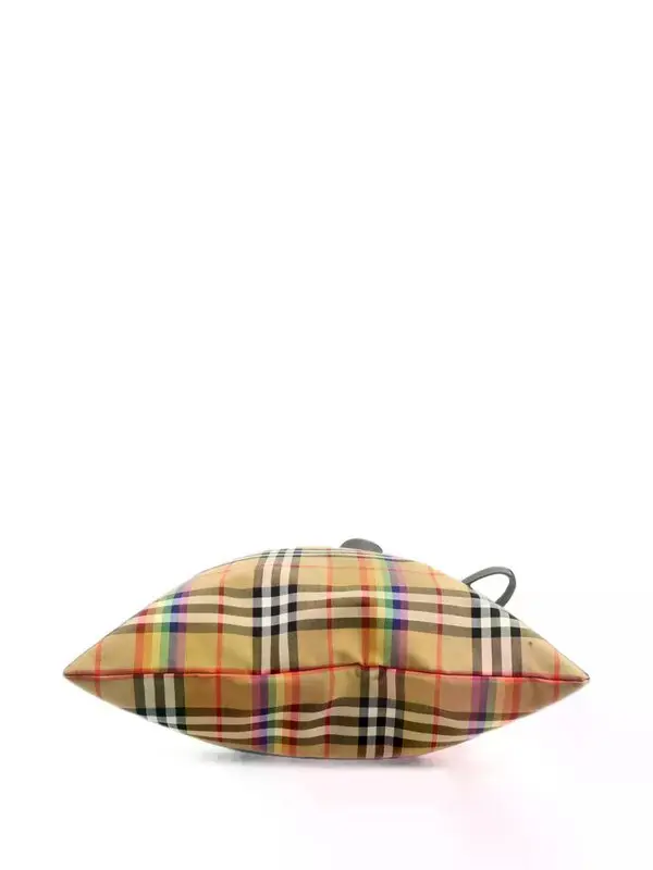 Burberry Rainbow Check Shopper Tote Bag