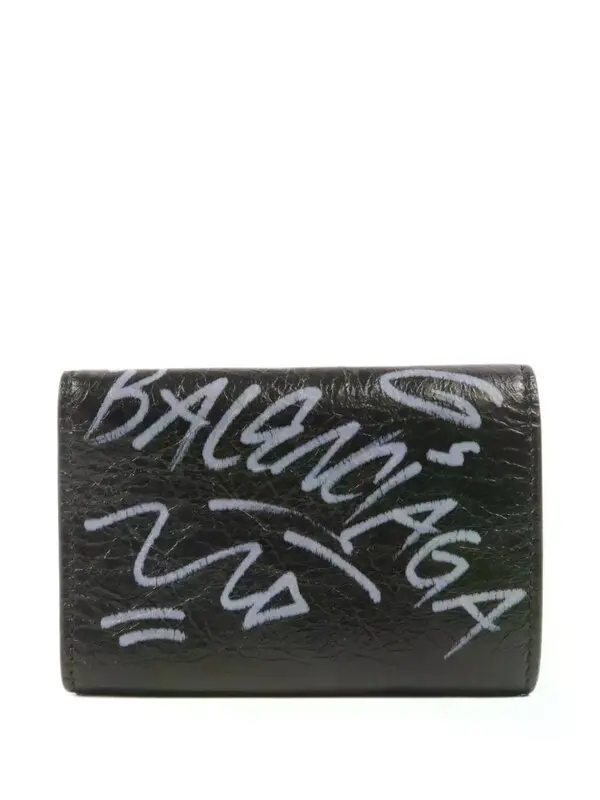 Balenciaga Graffiti-print Trifold Wallet
