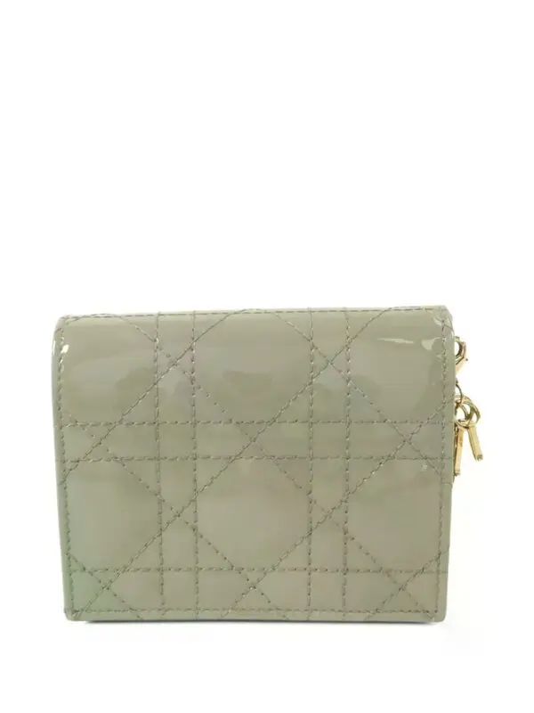 Dior Cannage Gardenia Wallet - Grey