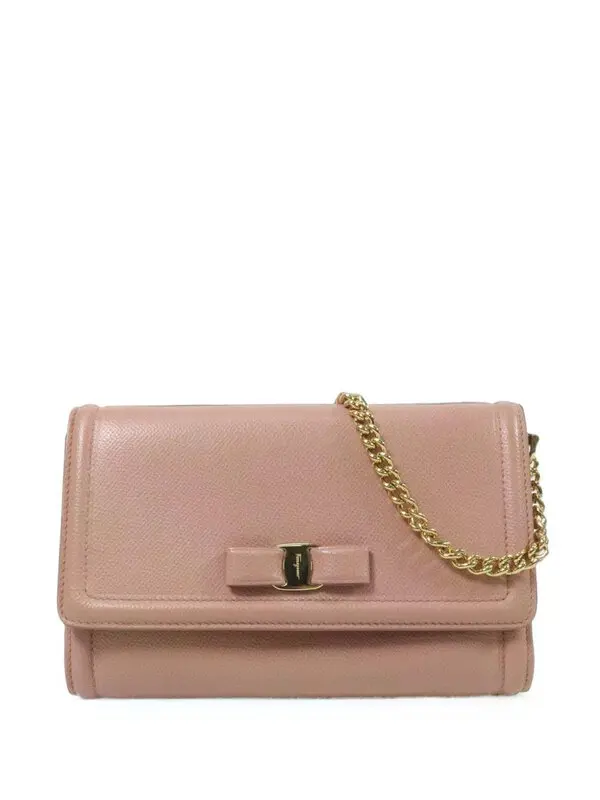 FERRAGAMO Vara Bow Messenger Bag - Pink