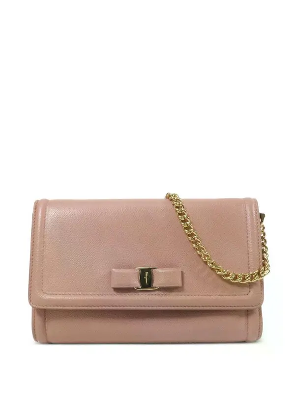 FERRAGAMO Vara Bow Messenger Bag - Pink