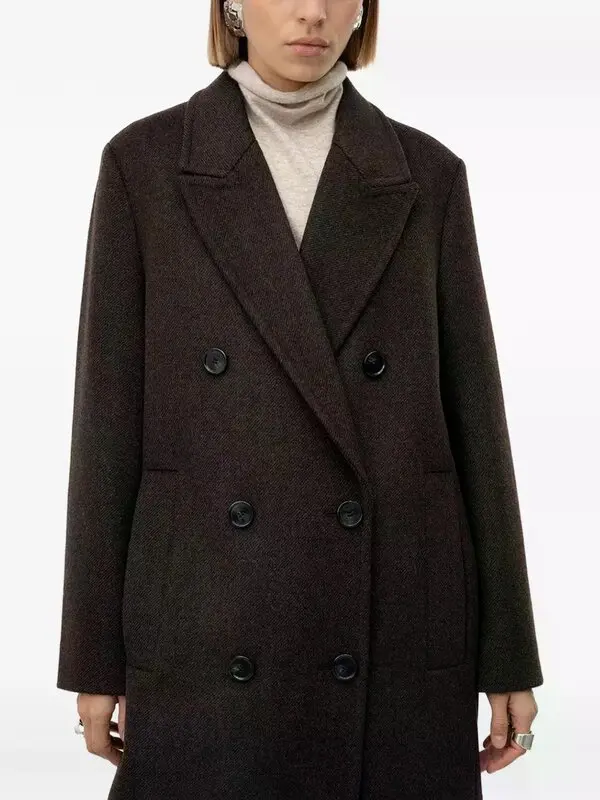 BOSS Double-breasted Coat - Brown