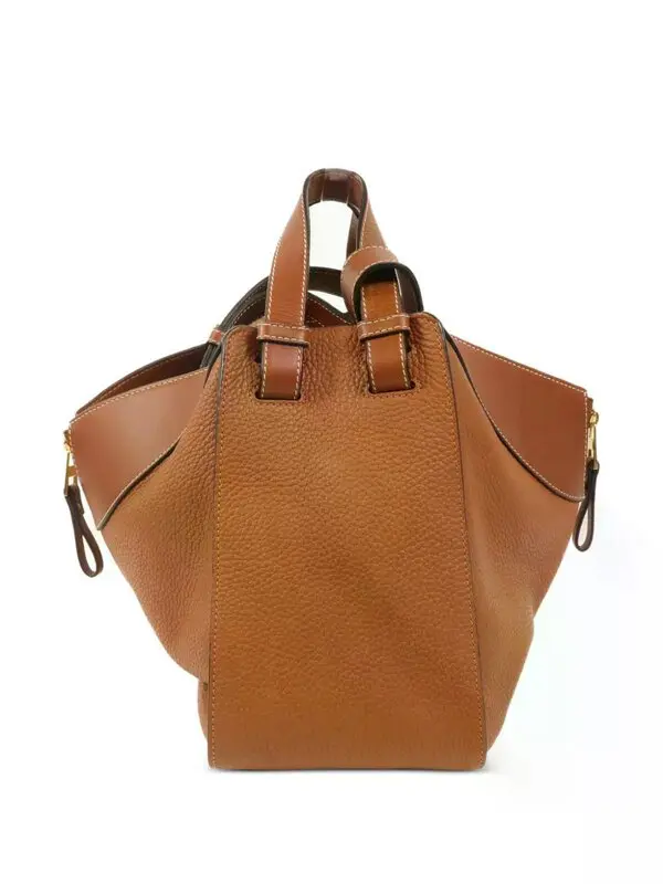 Loewe Hammock Leather Tote Bag - Brown