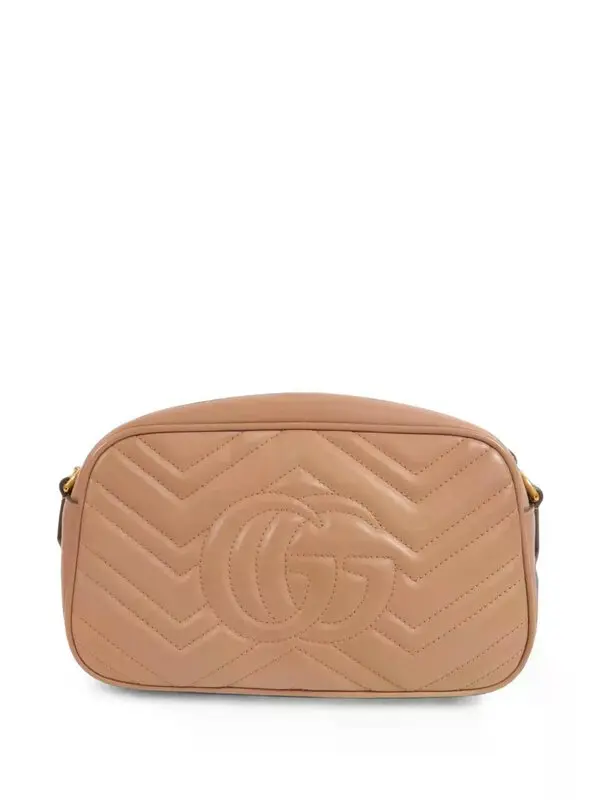 Gucci Small Gg Marmont Calf Leather Shoulder Bag - Brown