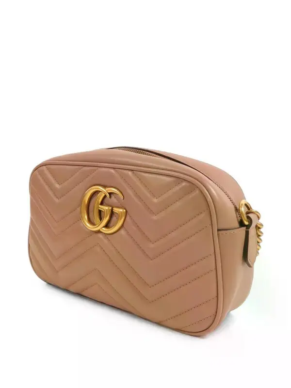 Gucci Small Gg Marmont Calf Leather Shoulder Bag - Brown
