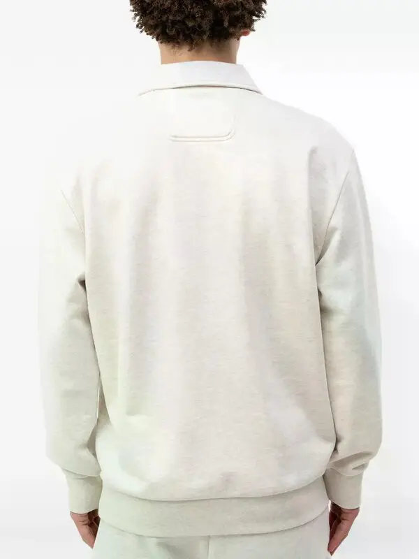 BOSS Logo-patch Polo-collar Sweater