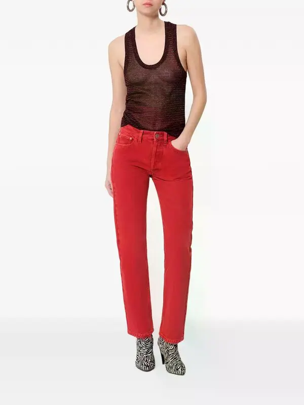 Isabel Marant Étoile Cevara Striped Lurex Knit Tank Top