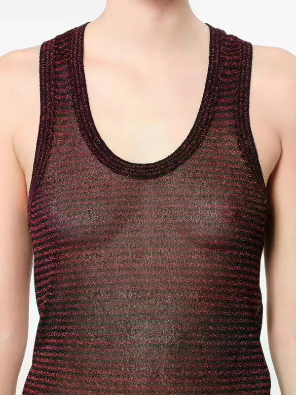 Isabel Marant Étoile Cevara Striped Lurex Knit Tank Top