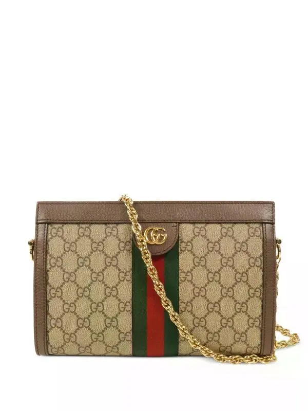 Gucci Small Ophidia Gg Chain Shoulder Bag - Neutrals