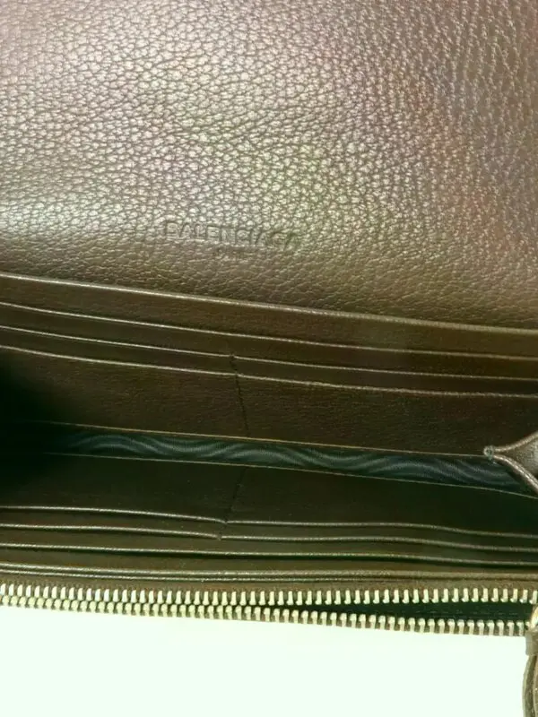 Balenciaga Longe Studded Leather Wallet
