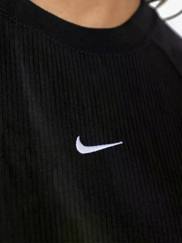 Nike Ribbed Logo-embroidered Top