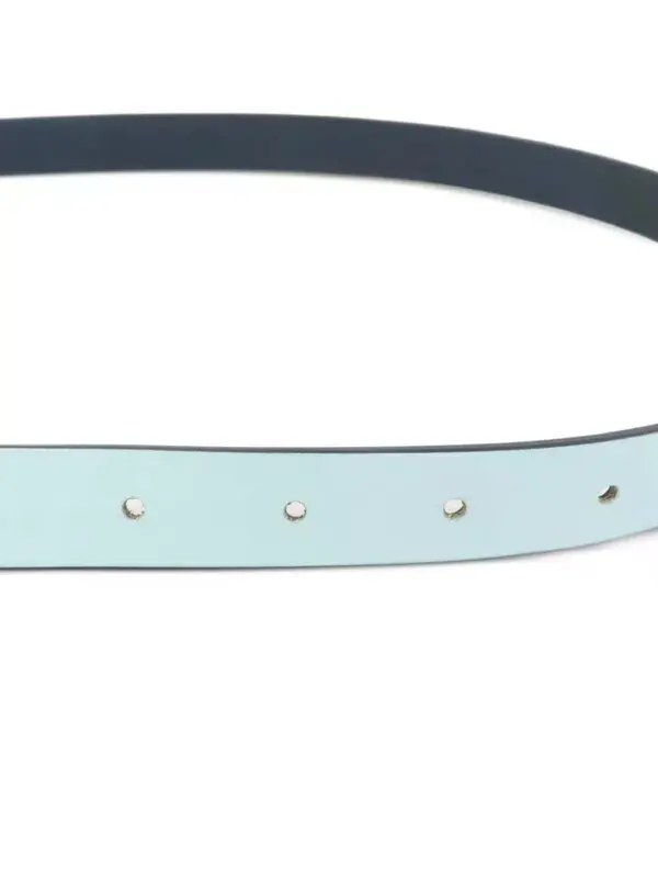 Bottega Veneta Triangle Buckle Leather Belt - Blue
